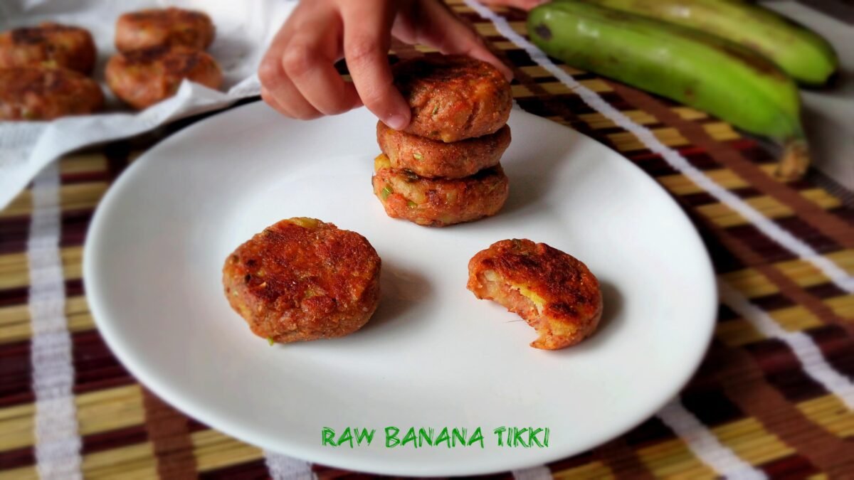 Raw Banana Tikki | Kache Kela Ki Tikki Recipe - Palate's Desire