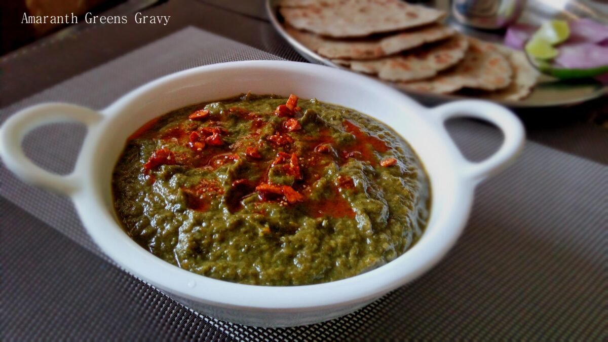 Cholai ka Saag |Amaranth Greens Gravy |Soppinna Gojju - Palate's Desire