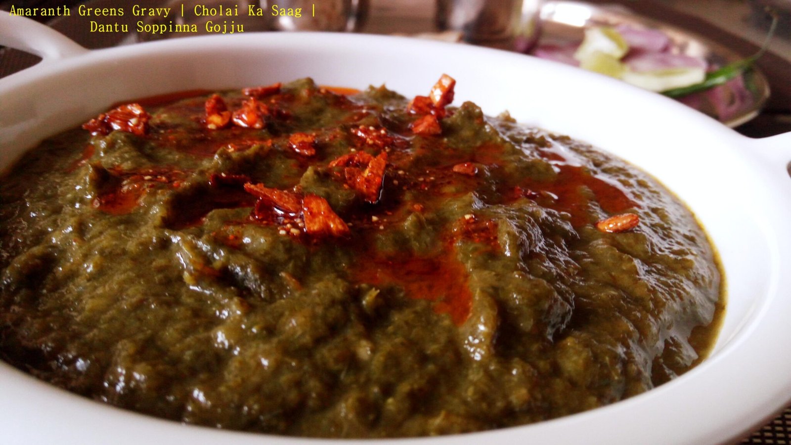 Cholai ka Saag |Amaranth Greens Gravy |Soppinna Gojju - Palate's Desire