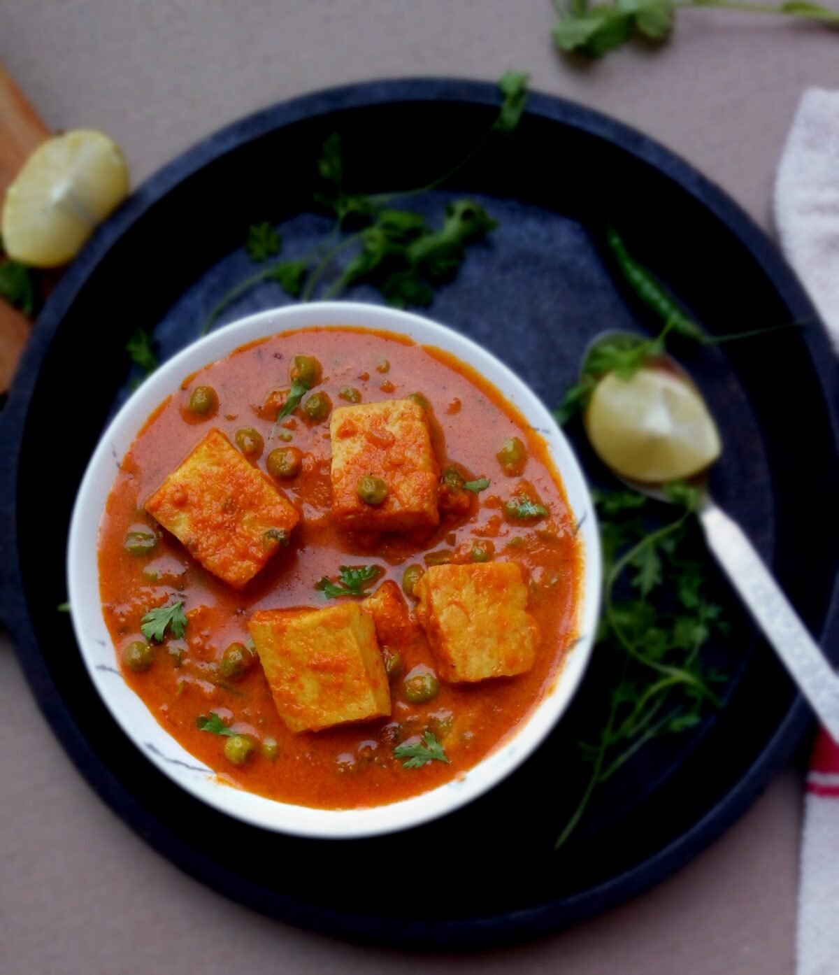 Matar Paneer Recipe | Resturant Style - Palate's Desire