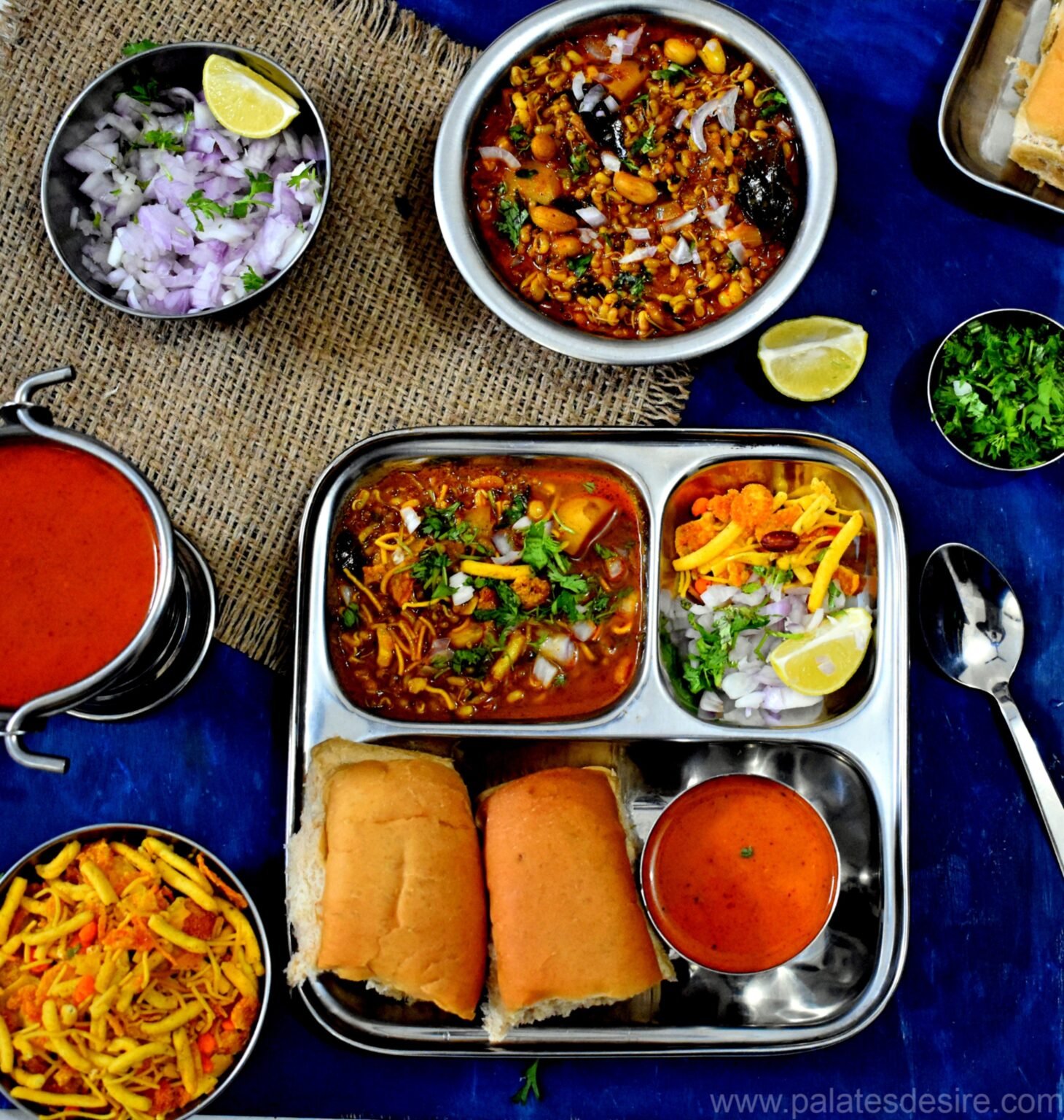 Kolhapuri Misal Pav | Kolhapuri Usal Recipe - Palate's Desire