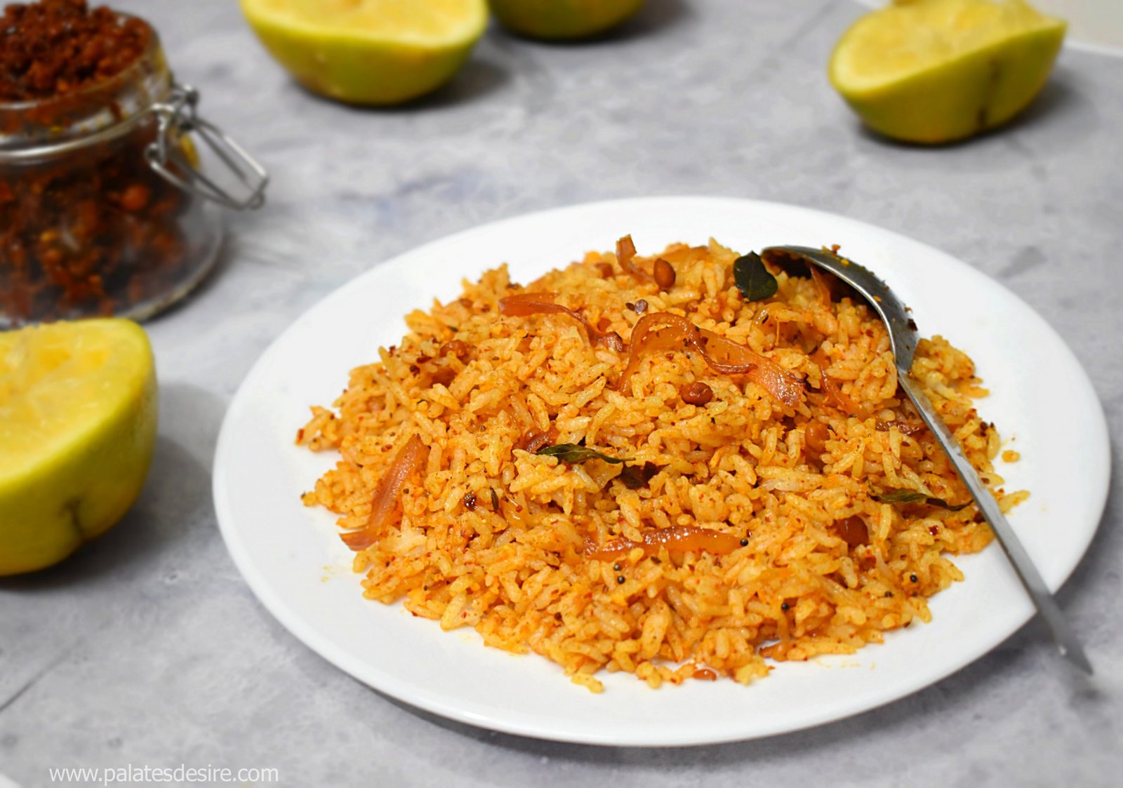 Heralekai Chitranna | Citron Lime Rice - Palate's Desire