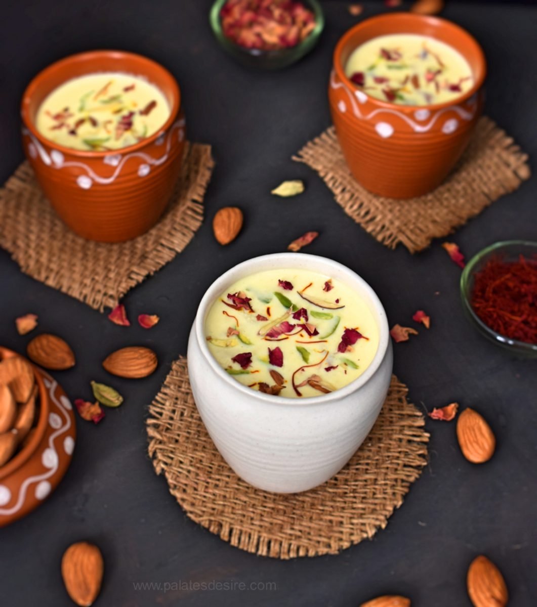 Kesar Badam Milk Recipe [+ video ] - Palate's Desire