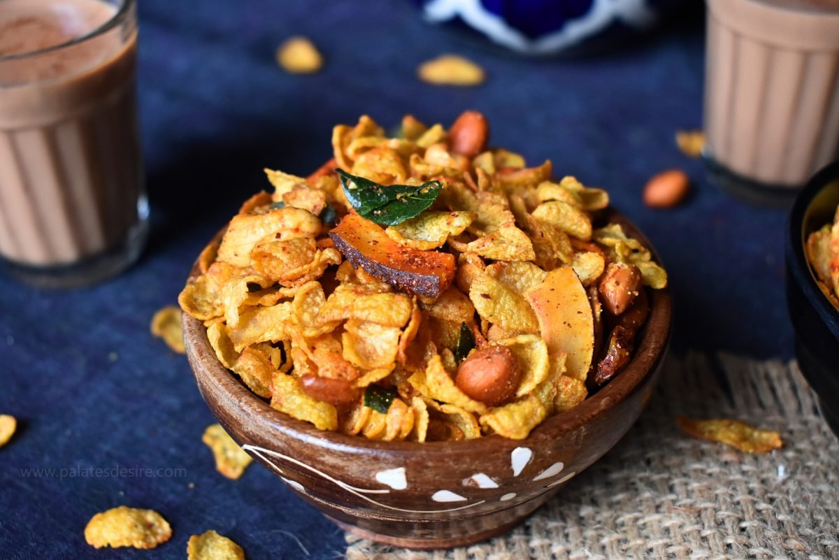 Cornflakes Chivda Recipe - Easy, Healthy Diet Snacks - Palate's Desire