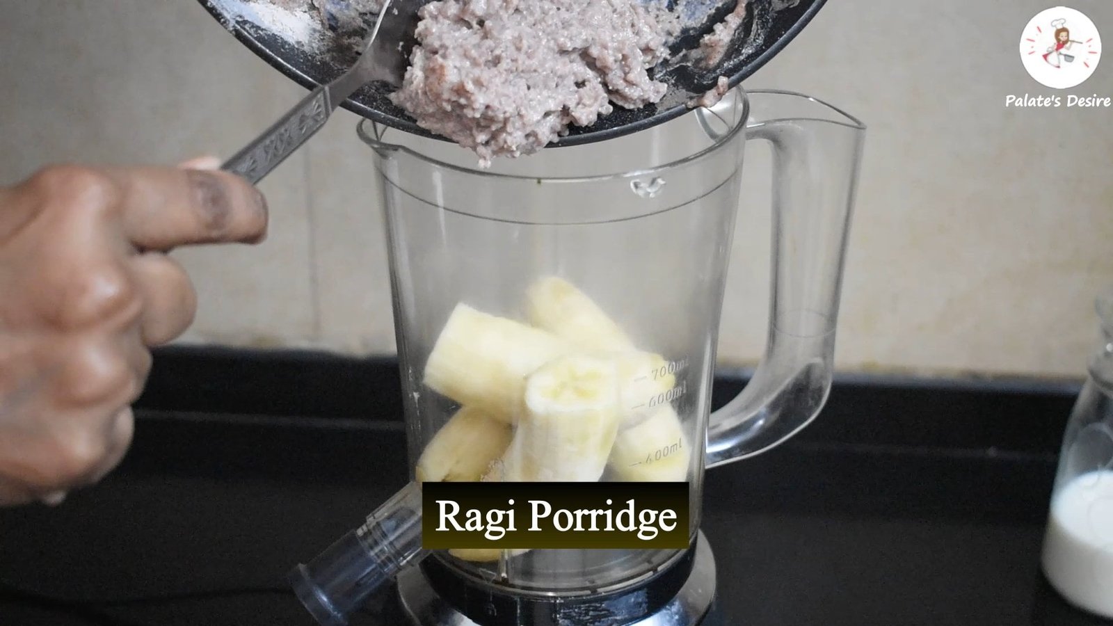 Ragi Banana Smoothie | how to make ragi smoothie - Palate's Desire