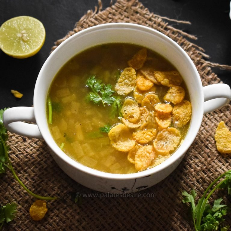 Banana Stem Soup - Vazhaithandu Soup - Palate's Desire