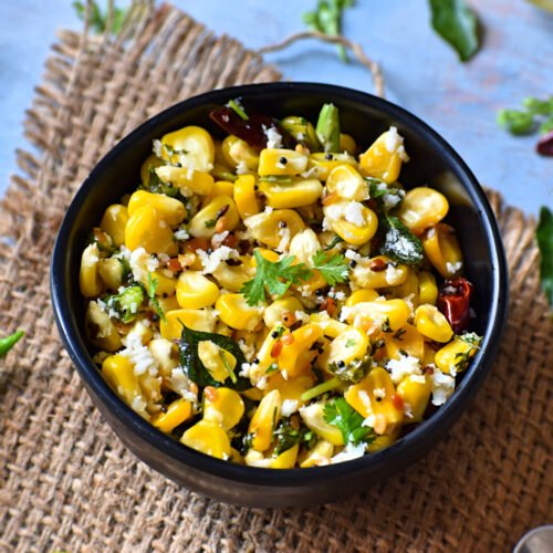 Sweet corn sundal | Sweet corn usli recipe - Palate's Desire