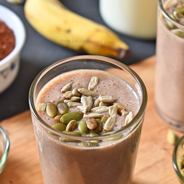 Ragi Banana Smoothie | how to make ragi smoothie - Palate's Desire