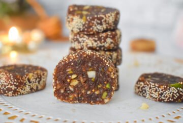 Anjeer Khajoor Rolls | Fig Dates Rolls - Palate's Desire